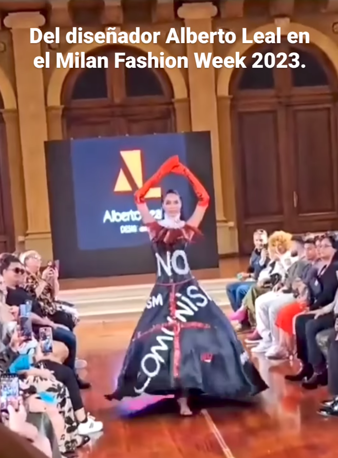 Diseñador Alberto Leal / Milán 2023 / Por la libertad de Cuba - ZoePost